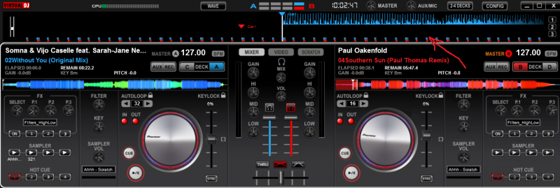 VirtualDJ - Wave form deck B